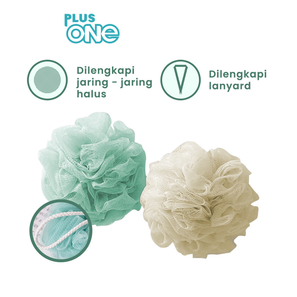Jual Plus One - Sponge Spons Mandi Anak / Dewasa - Single Satu Warna 25 ...