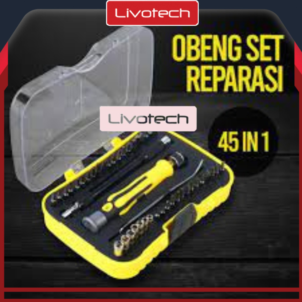 Jual Obeng set 45 in 1 6093A Screwdriver Tool Reparasi Repair Kit Multi ...