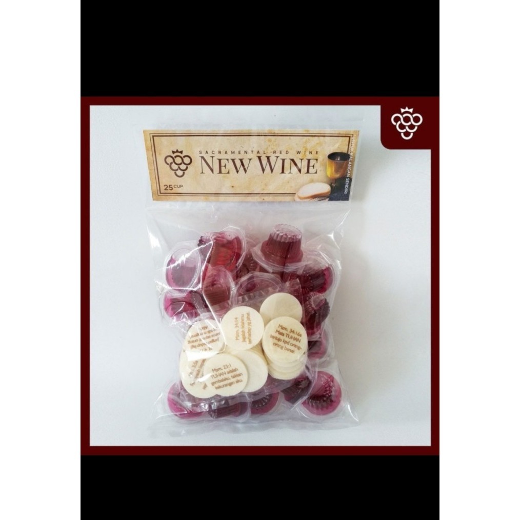 Jual NEW WINE CUP (25) HOSTI AYAT (ANGGUR PERJAMUAN ISI 25 + HOSTI AYAT ...
