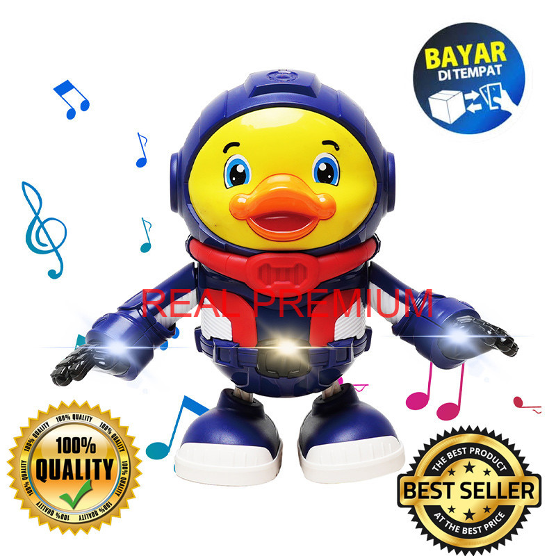 Jual Mainan Robot Space Duck Bebek NEW Astronot Joget Dancing Walking ...