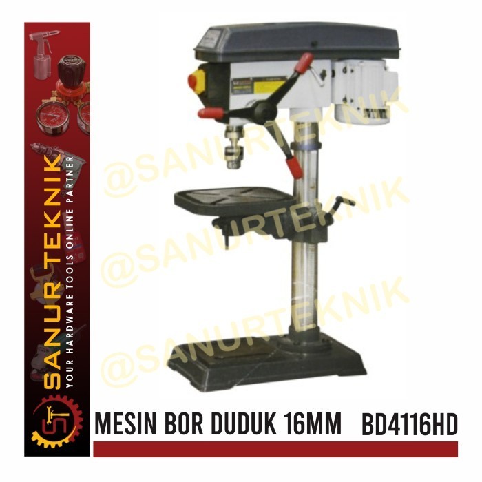 Jual ALDO BD4116HD Bench Drill Drilling / Mesin Bor Duduk 16mm 1HP 750W ...