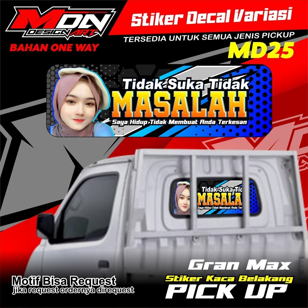 Jual Stiker Kaca Belakang Pick Up - Sticker Pick Up L300 / T120SS / New ...