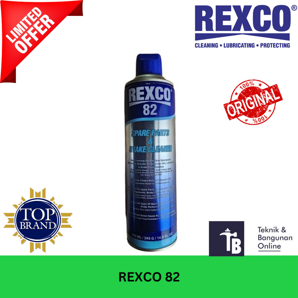 Jual Rexco 82 Spare Parts Brake Cleaner Pembersih Mur Baut Rem Cakram 500ml | Shopee Indonesia