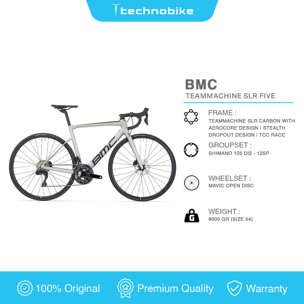 Jual Sepeda Roadbike BMC Teammachine SLR Five 105 DI2 Discbrake 12 ...