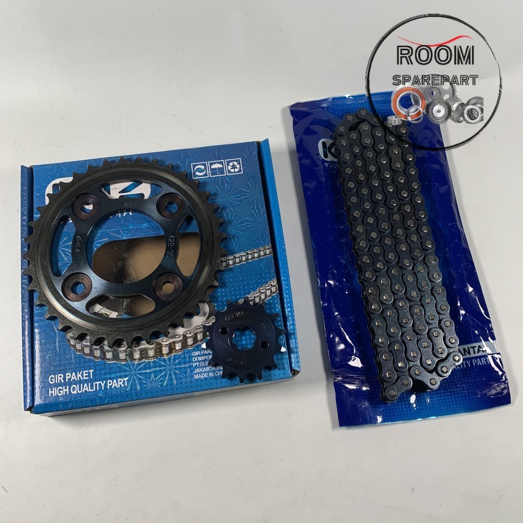 Jual Knz Gear Set Rantai Gear Paket SUPRA FIT NEW 14/36T 428H - 106L Merk KNZ | Shopee Indonesia