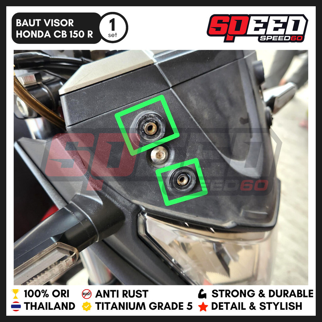 Jual Titanium Probolt Baut Visor Honda CB 150 R Grade 5 King Nut ...