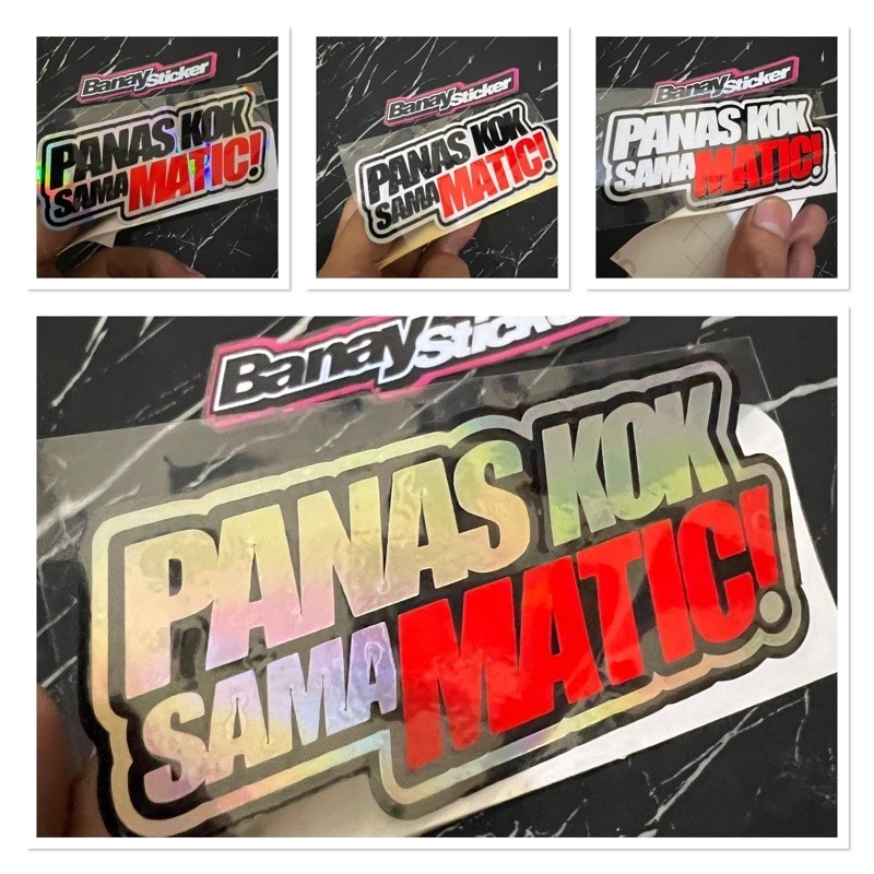 Jual STICKER STIKER PANAS KOK SAMA MATIC CUTTING | Shopee Indonesia