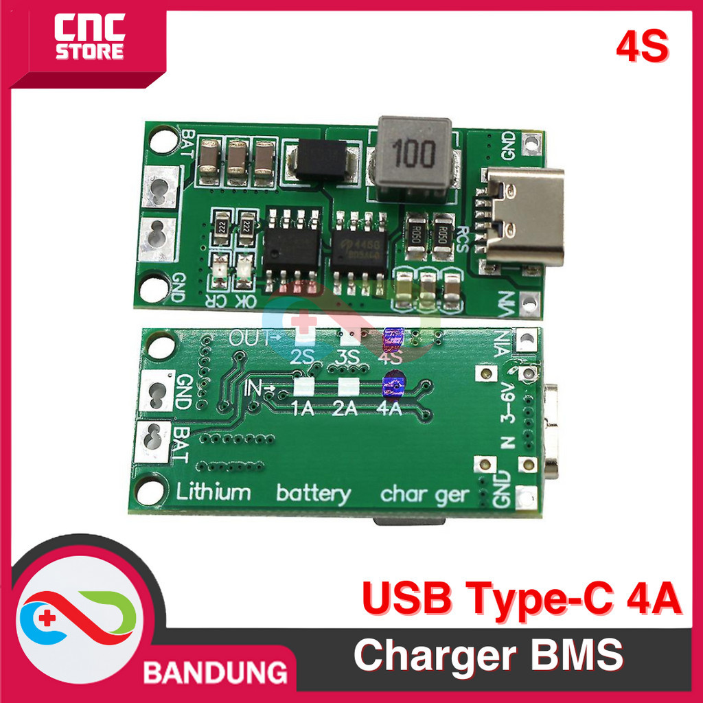 Jual CHARGER BMS 4S 16,8V 4A FROM TYPE-C INPUT DC 3.7-6V | Shopee Indonesia