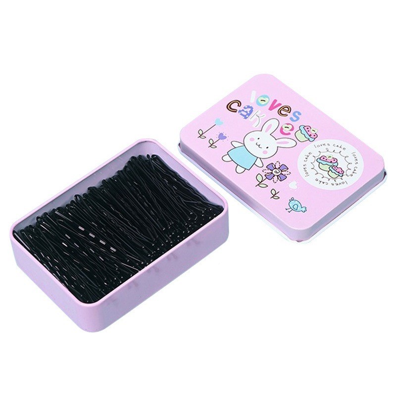 Jual AL [1 BOX 100PCS] JEPIT RAMBUT LIDI HITAM HAIR PIN KLIP PENTOL ...