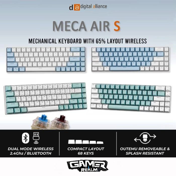 Jual Digital Alliance Meca Air S 2.4Ghz Wireless / BT Gaming Keyboard ...