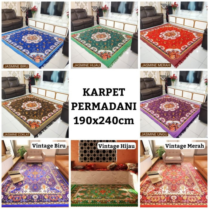 Jual Karpet Turki Permadani Lantai Besar Jumbo untuk 190 x 240 Ruang Tamu Kamar Tidur Sisa ...