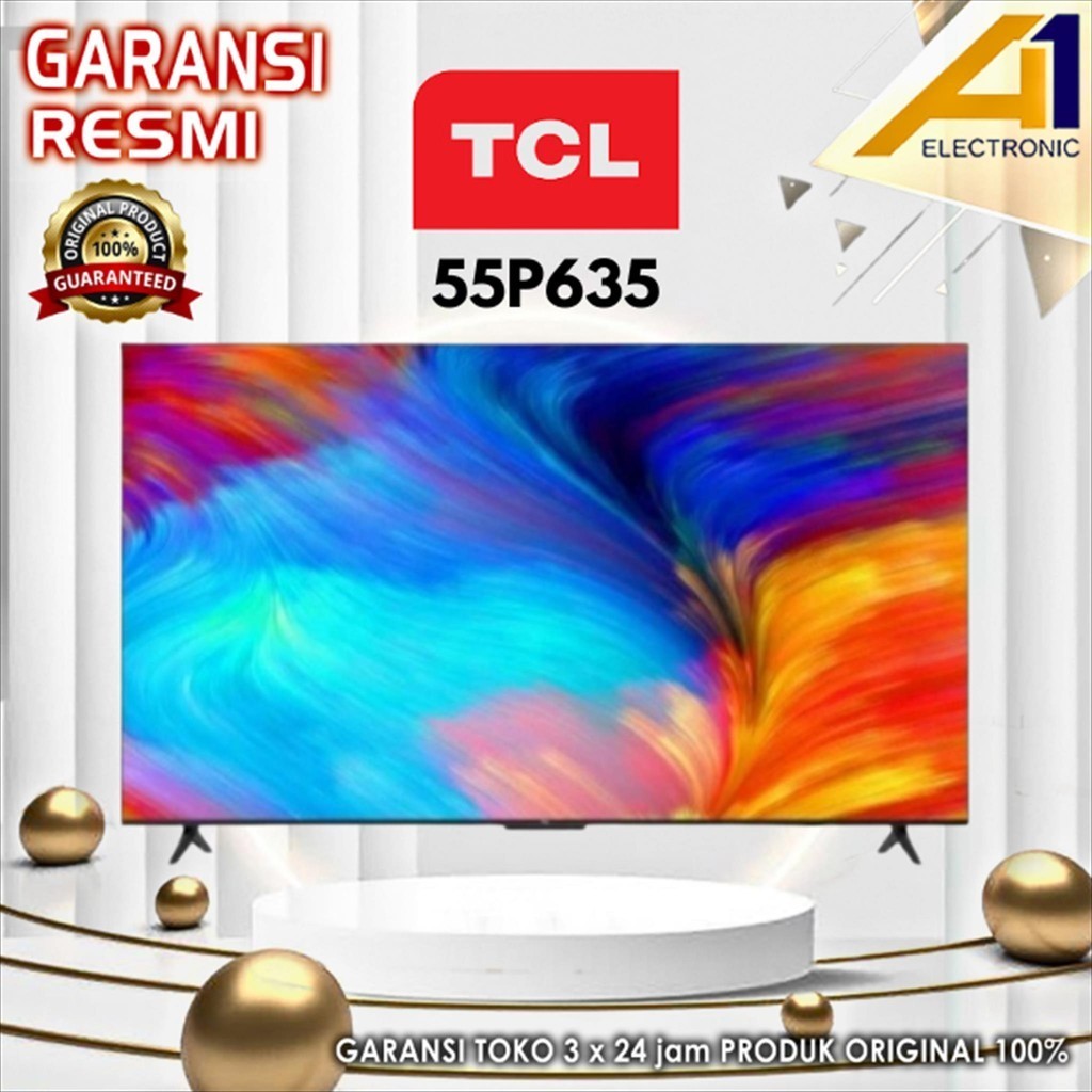 Jual LED TV TCL 55P635 Smart Google TV 55 Inch 4K UHD HDR | Shopee Indonesia