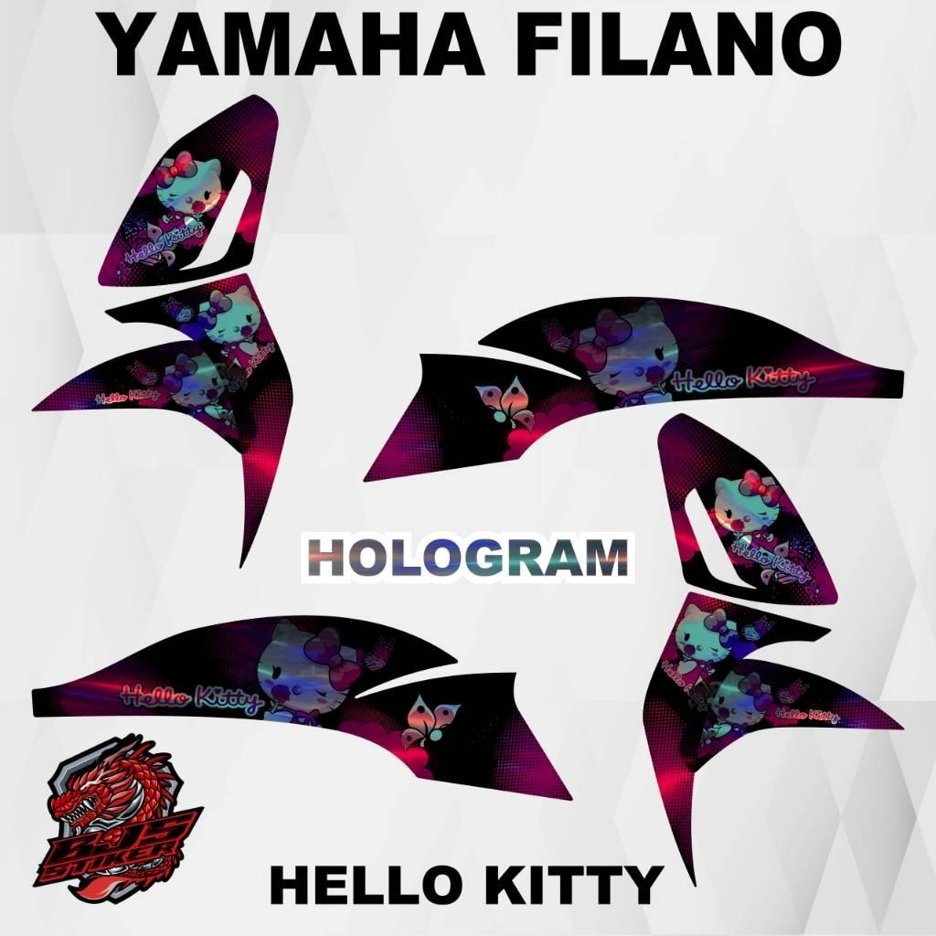 Jual striping filano - striping sticker stiker polet lis HOLOGRAM ...