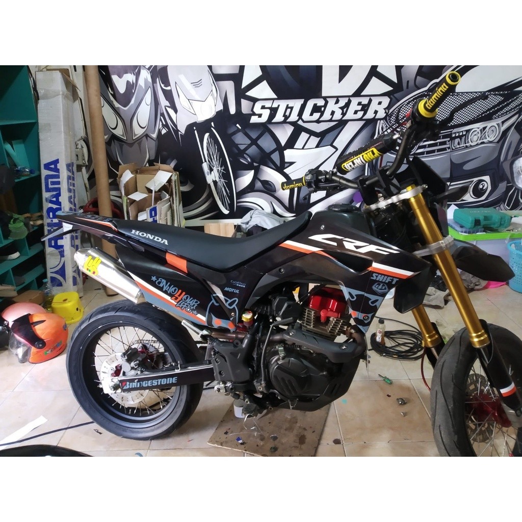 Jual Stiker HONDA CRF 150 L 150L Full Body Sticker CRF Motif Garis ...