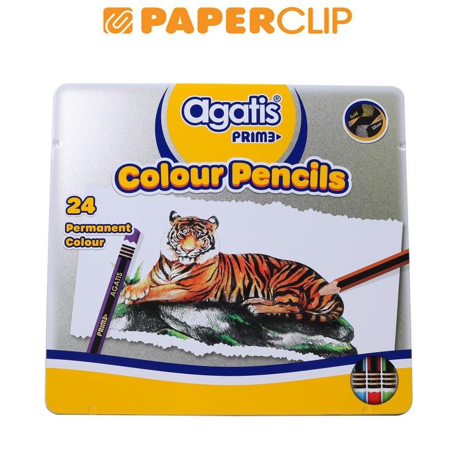 Jual PENSIL WARNA AGATIS PRIME 24C GPMH-C-S2401 SQUARE TIN CASE ...