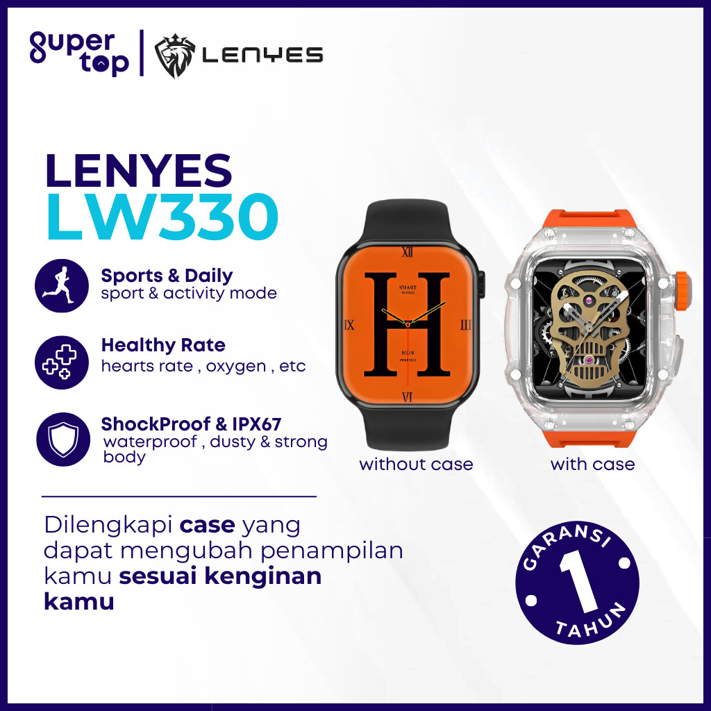Jual Smartwatch Waterproof IP67 Lenyes LW330 NFC Wireless Charging ...