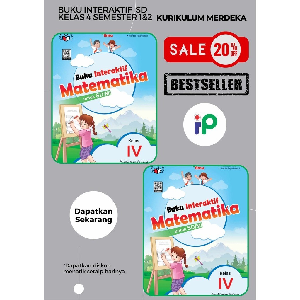 Jual Buku Interaktif Matematika SD Kelas 4 Kurikulum Merdeka Intan pariwara Tahun 2024 Terbaru ...