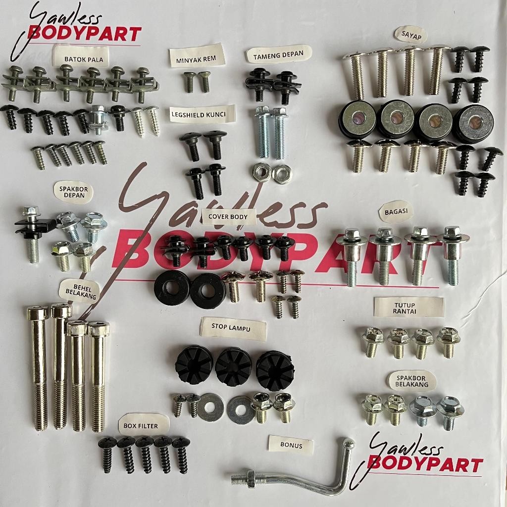 Jual Baut Karisma New Full Body / Baud Honda Karisma New Full Set ...