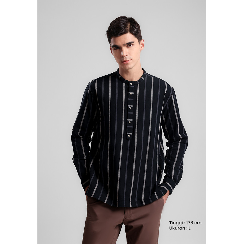 Jual MANZONE - Kemeja Shanghai Lengan Panjang Pria Akhyar Comfort Fit ...