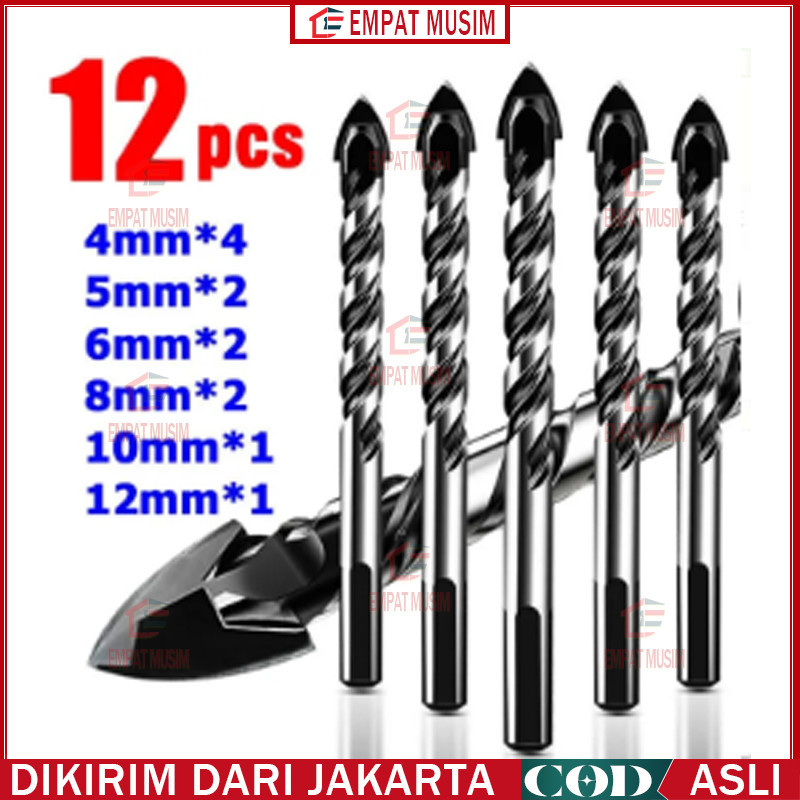 Jual Set Mata Bor Multifungsi Profesional Logam Kaca Ubin Porselen ...