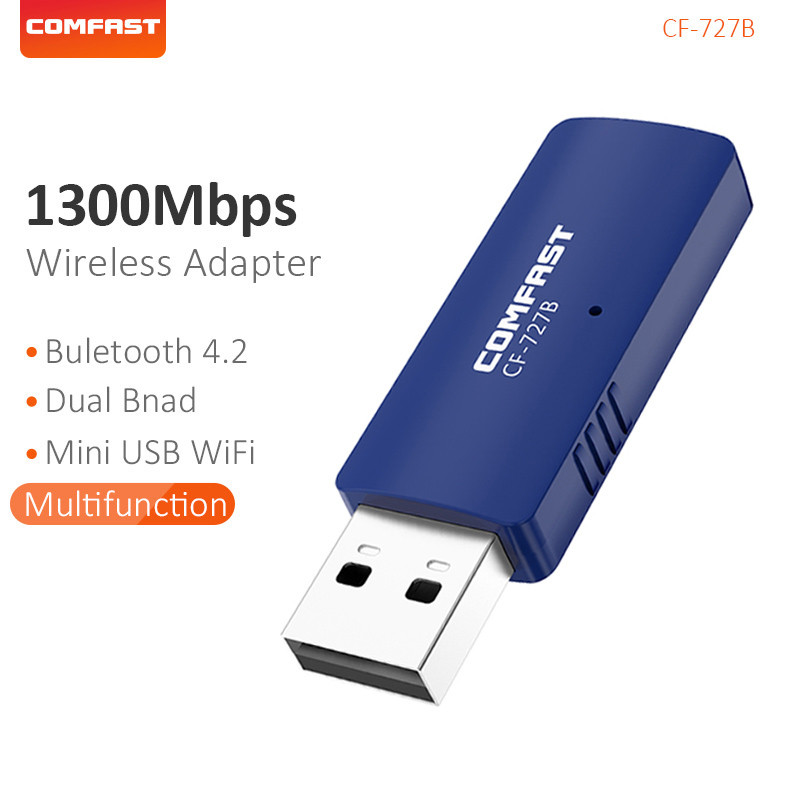 Jual High Speed 1300Mbps Dual Band Wireless USB WiFi Adapter RTL8822BU ...