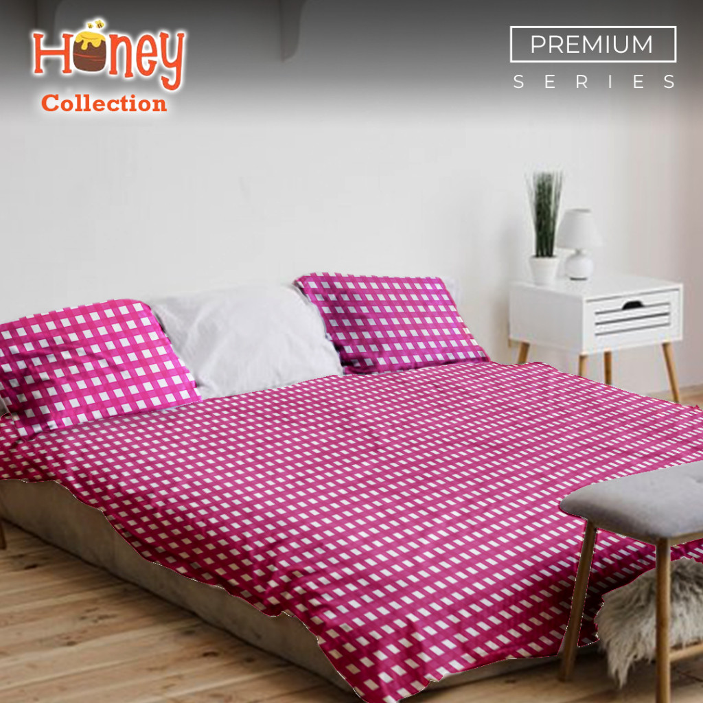 Jual Sentosa COllection Sprei Motik Persegi Warna Pink Honey Collection ...