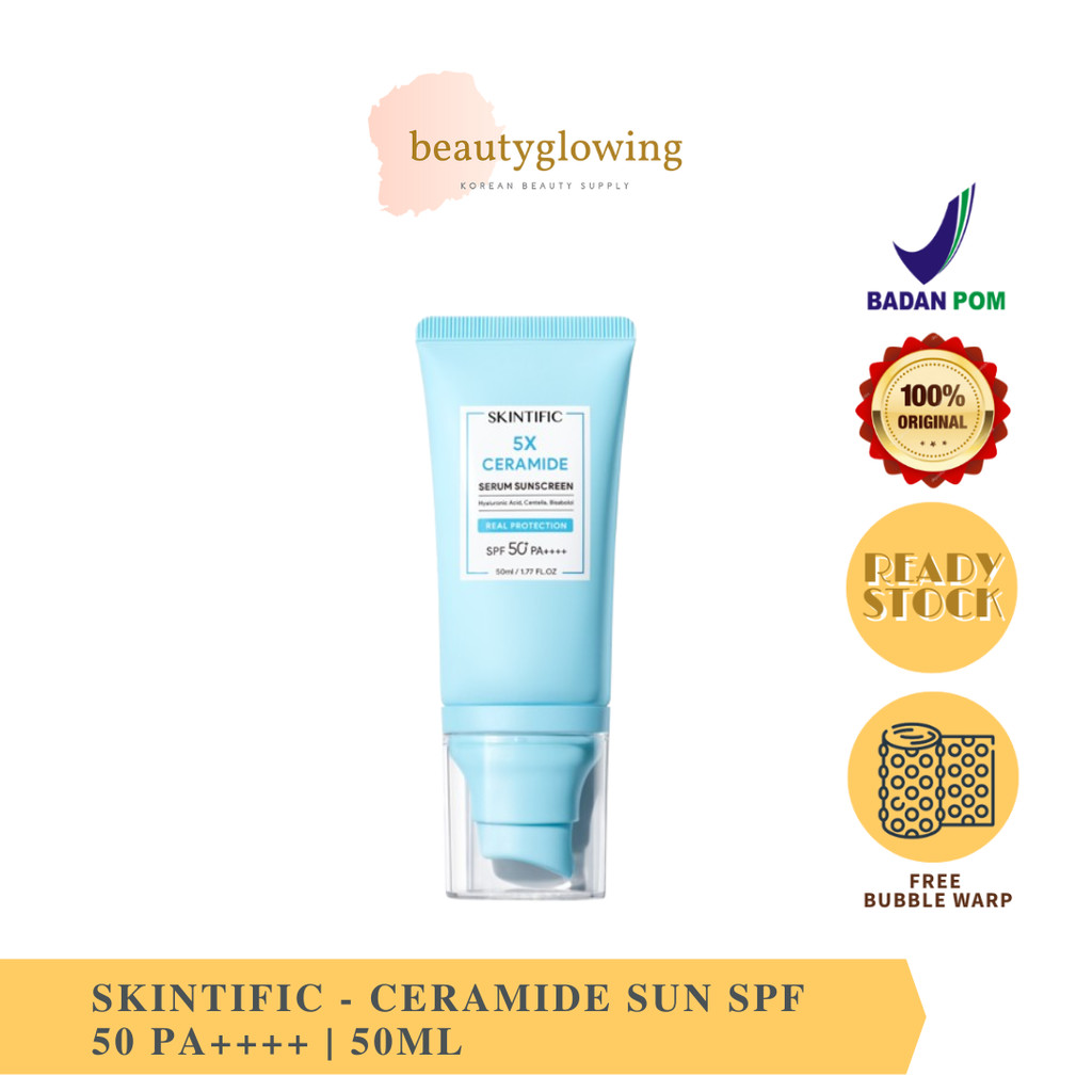 Jual SKINTIFIC - 5X Ceramide Serum Sunscreen SPF50 PA++++ 50ML | Shopee ...