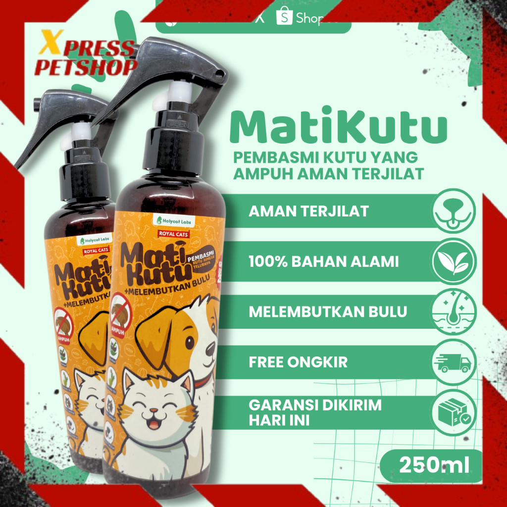Jual Matikutu Obat Anti Kutu Kucing dan Anjing Herbal Aman Terjilat isi ...