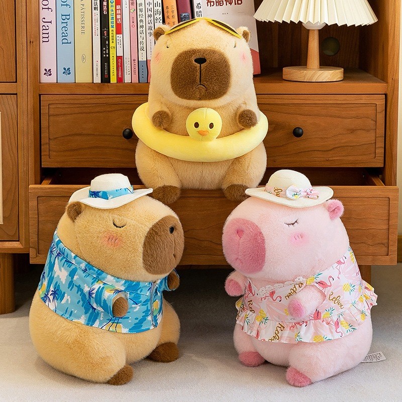 Jual Capybara Plush Simulation Capibara Anime Fluffty Toy Cute Doll ...