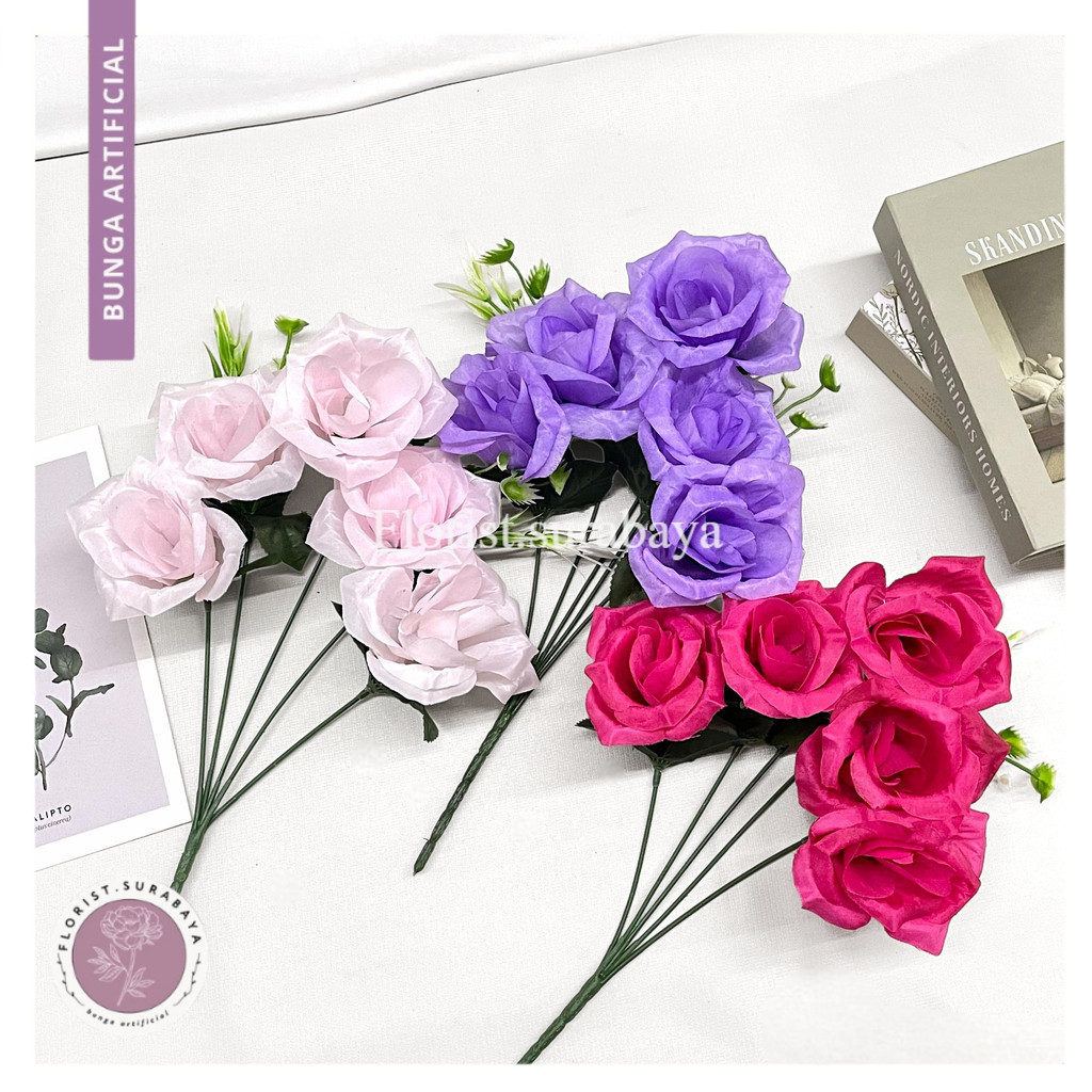Jual Bunga Mawar Rose Sj Cabang 5 Bunga Rose Jepang Mawar Murah ...