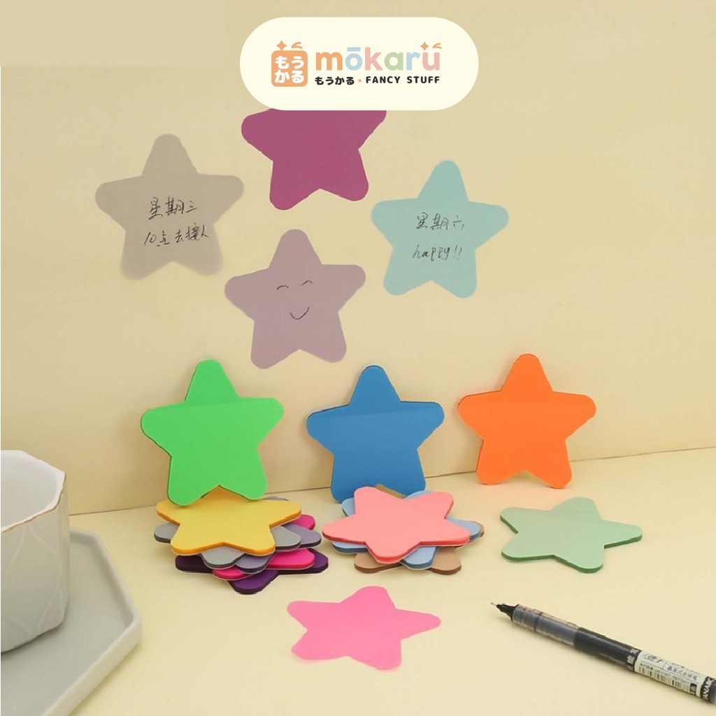 Jual Star Shaped Sticky Notes 50 Lembar / Memo Tempel Bintang | Shopee ...