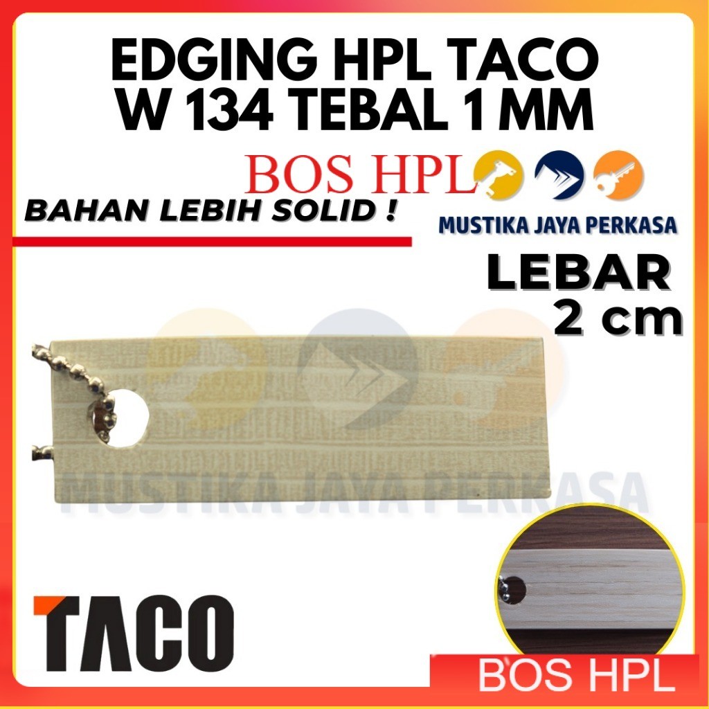 Jual Per 5 Meter Edging Taco W 134 1 x 22 Mm Woodgrain HPL TH 134 AA ...