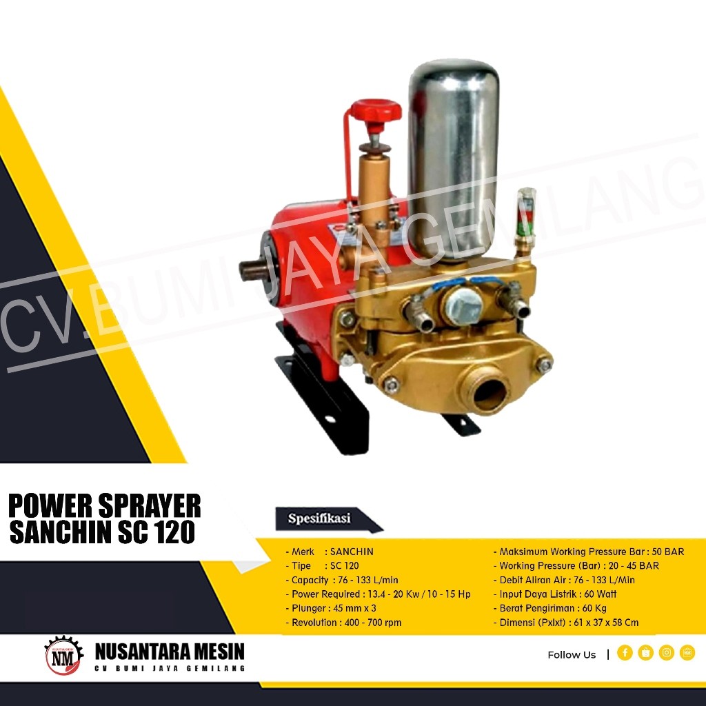 Jual MESIN STEAM / POWER SPRAYER SANCHIN SC 120 | Shopee Indonesia