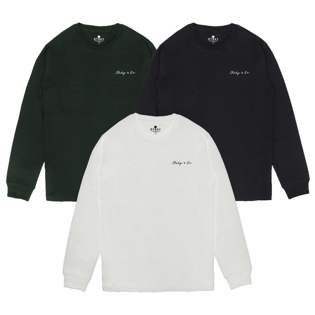 Jual Otsky Kaos Pria Lengan Panjang Signature Cotton Combed 24s ...