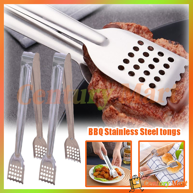 Jual BBQ Stainless Steel tongs/penjepit makanan stainless steel anti ...