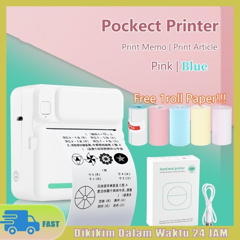 Jual Mini Portable Thermal Printer / Pocket Printer / Wireless ...