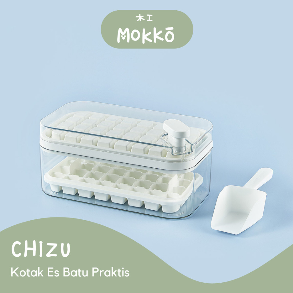 Jual MOKKO - CHIZU Tempat Ice Tray Estetik Cetakan Es Ice Pintar Wadah ...
