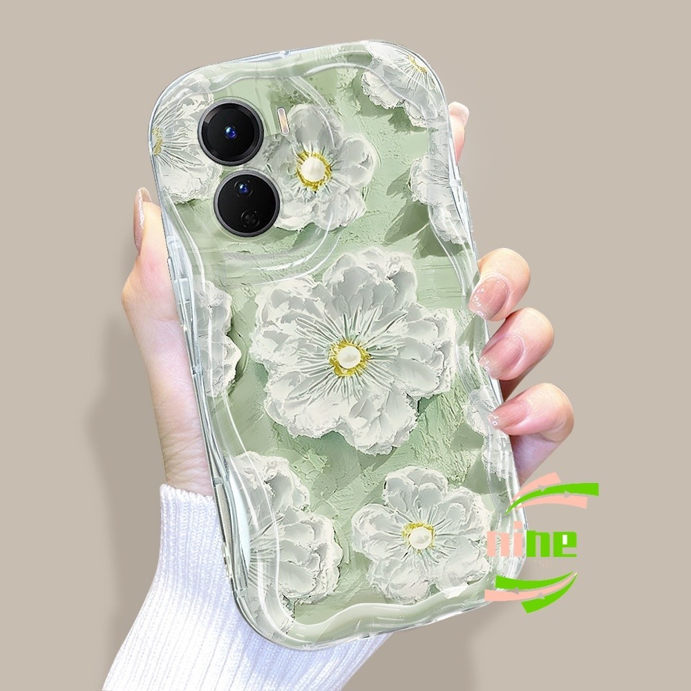 Jual Cream Texture Wavy Edge Sofcase Soft Kesing Silicone Cover Phone ...