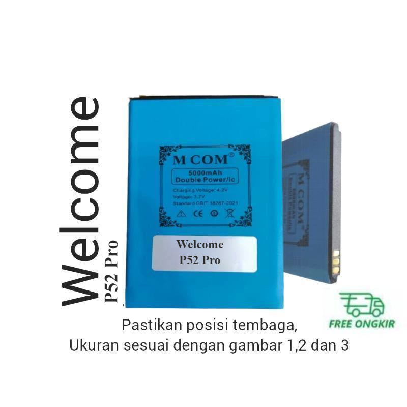 Jual Baterai MCOM for Welcome P52 Pro Double Power 5000mAh batere batre batrai battery | Shopee ...