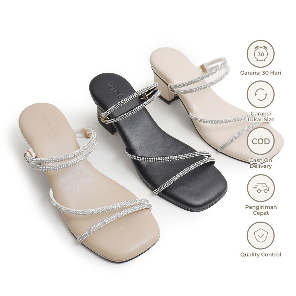 Jual WINOD Zara Sandal Wanita Heels 5cm Elegan | Shopee Indonesia
