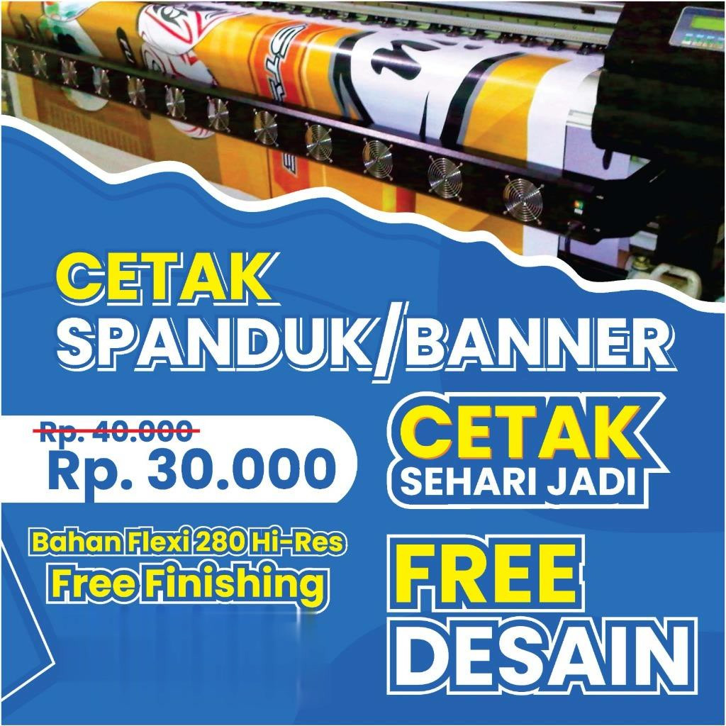 Jual CETAK SPANDUK/BANNER 1 HARI JADI FREE DESIGN | Shopee Indonesia