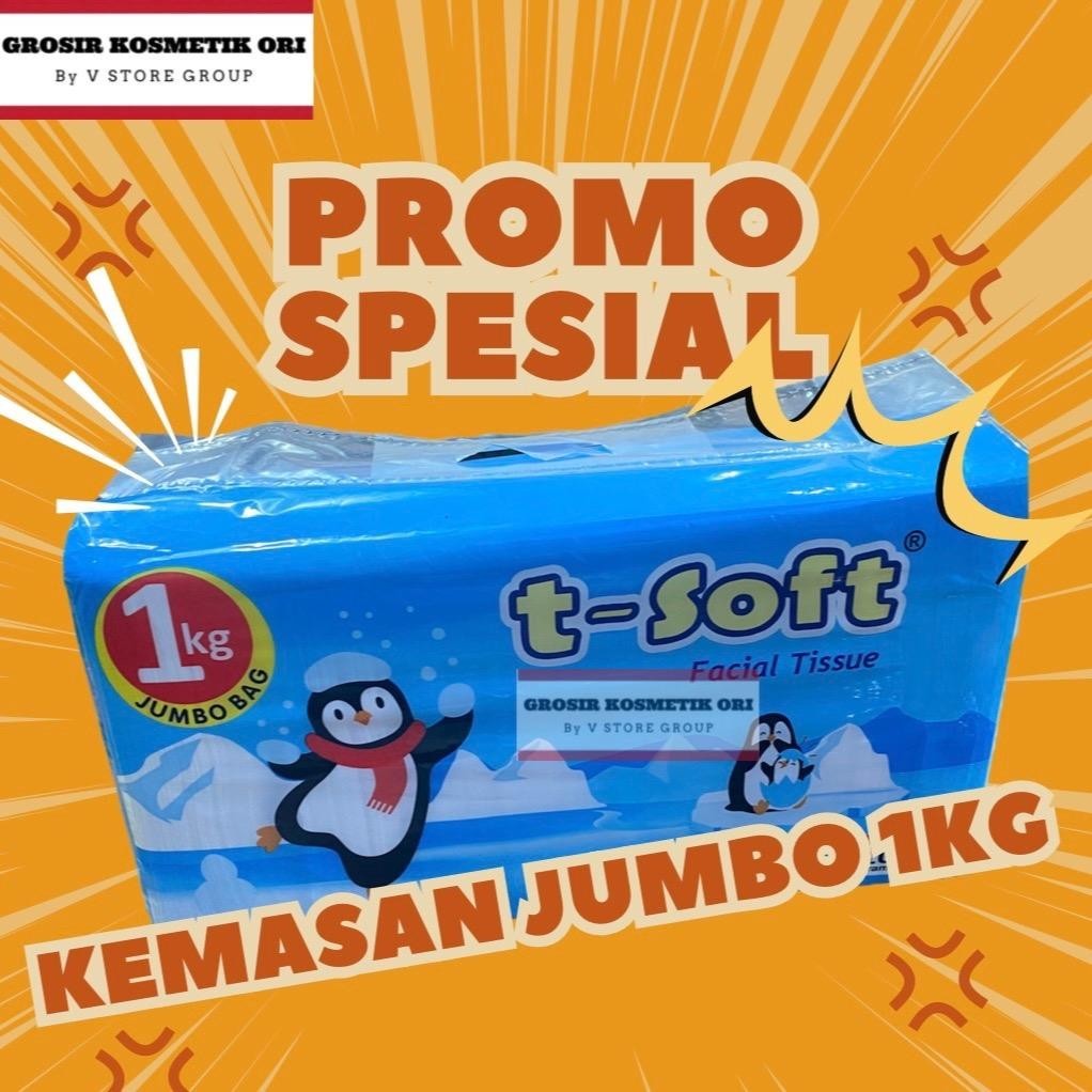 Jual JUMBO BAG 1KG 1000GRAM 2PLY T-SOFT FACIAL TISSUE | Shopee Indonesia