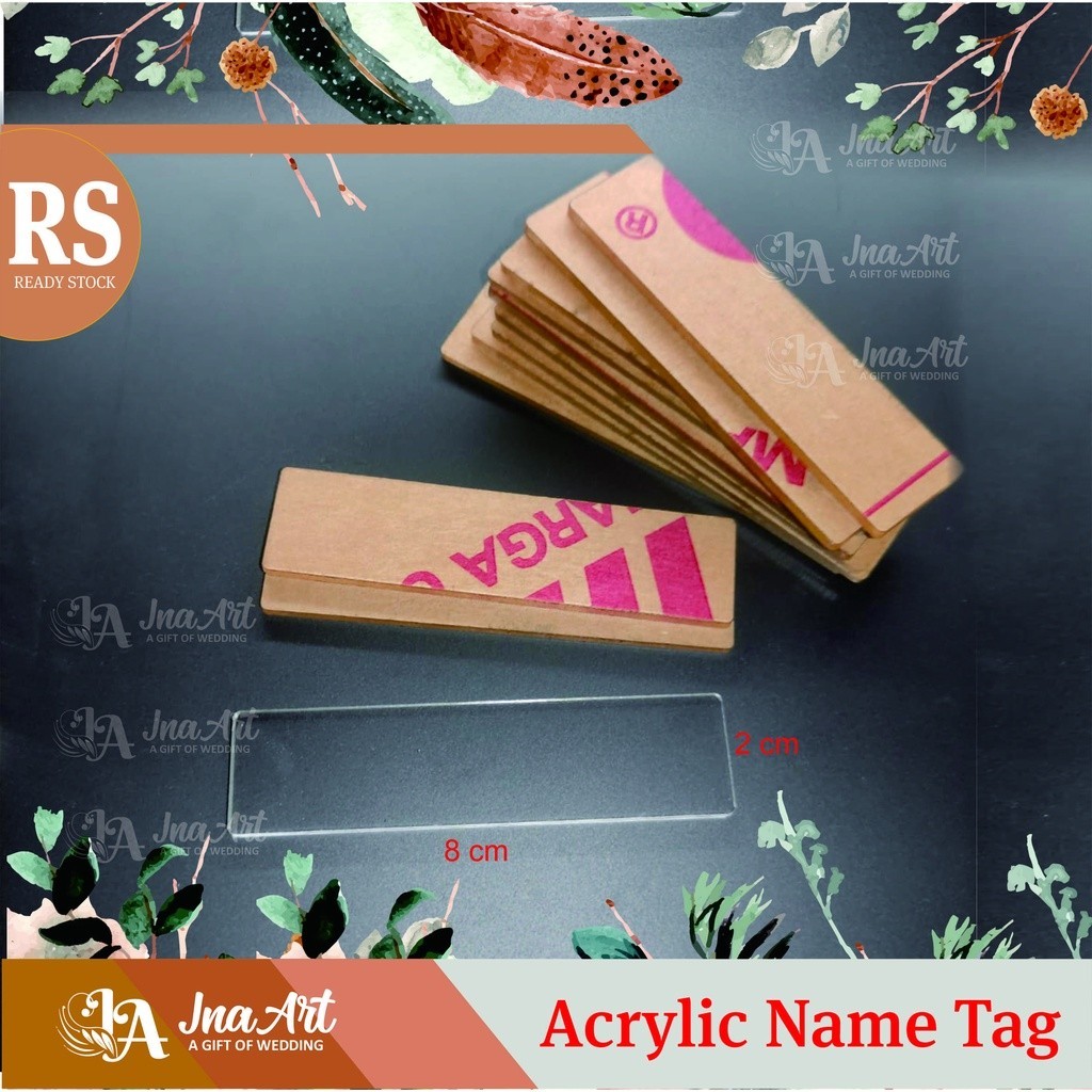 Jual Akrilik Papan Nama Dada Acrylic Name Tag ,warna transparan / kaca ...
