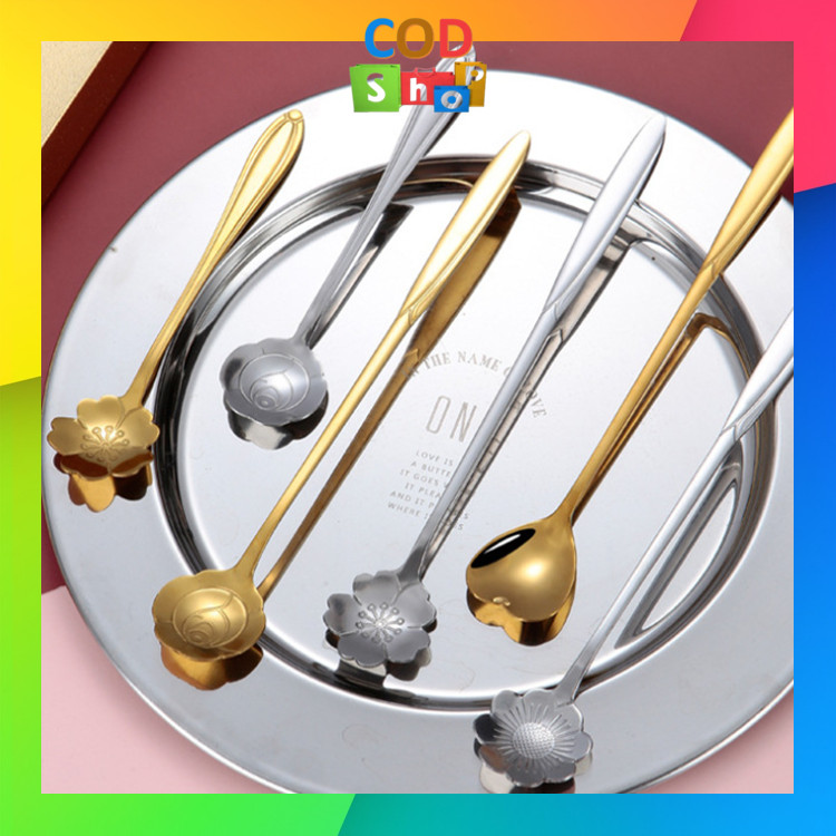 Jual COD - H6163 Sendok Mini Gold Silver / Sendok Teh Stainless Steel ...