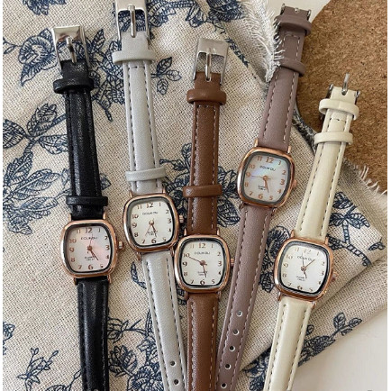 Jual Jam Tangan (PETAK) Quartz Mini Strap PU Analog Casual Gaya Retro ...