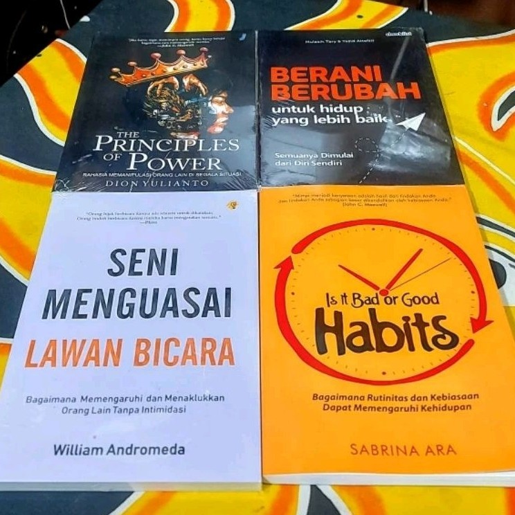 Jual paket 4 buku pengembangan diri is it bad or good habits the principles of power berani ...