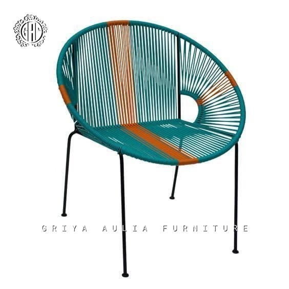 Jual Kursi teras rajut terbaru kaki besi kursi santai murah | Shopee ...