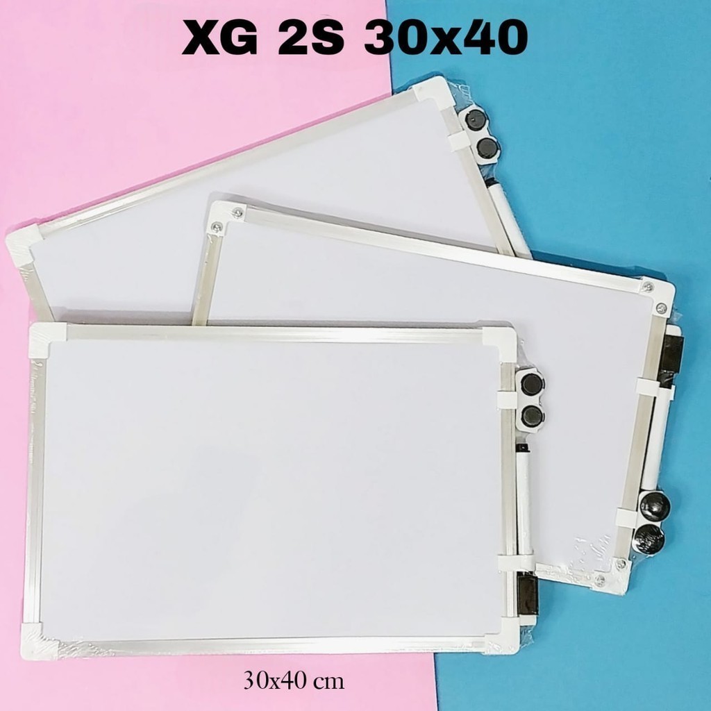 Jual GG White Board Polos 2 Sisi 30x40/Papan Tulis Putih/Papan Gantung ...