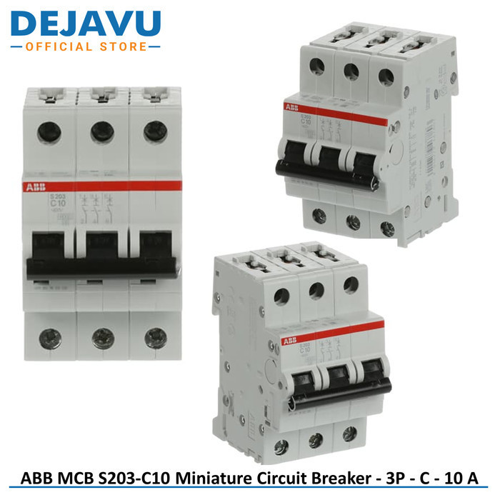 Jual ABB MCB S203-C10 Miniature Circuit Breaker - 3P - C - 10 A | Shopee Indonesia