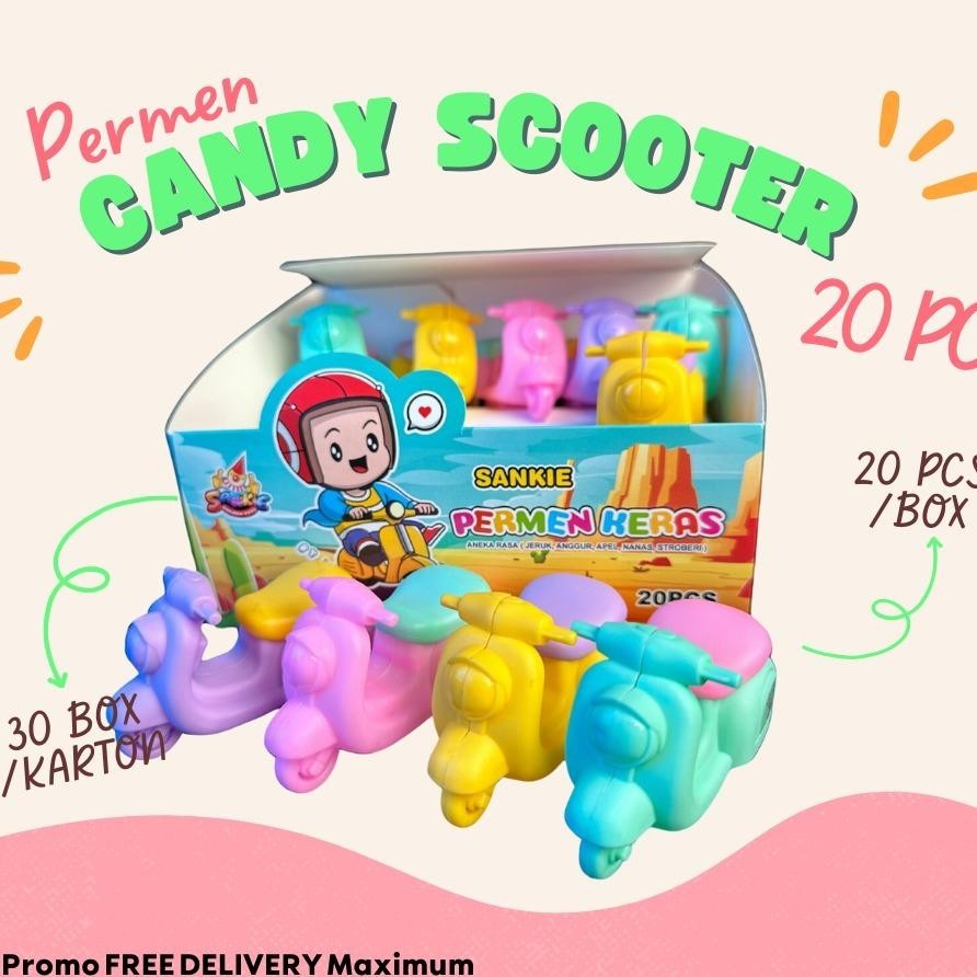 Jual SANKIE CANDY SCOOTER 20 PCS / PERMEN VESPA / PERMEN ANEKA RASA ...